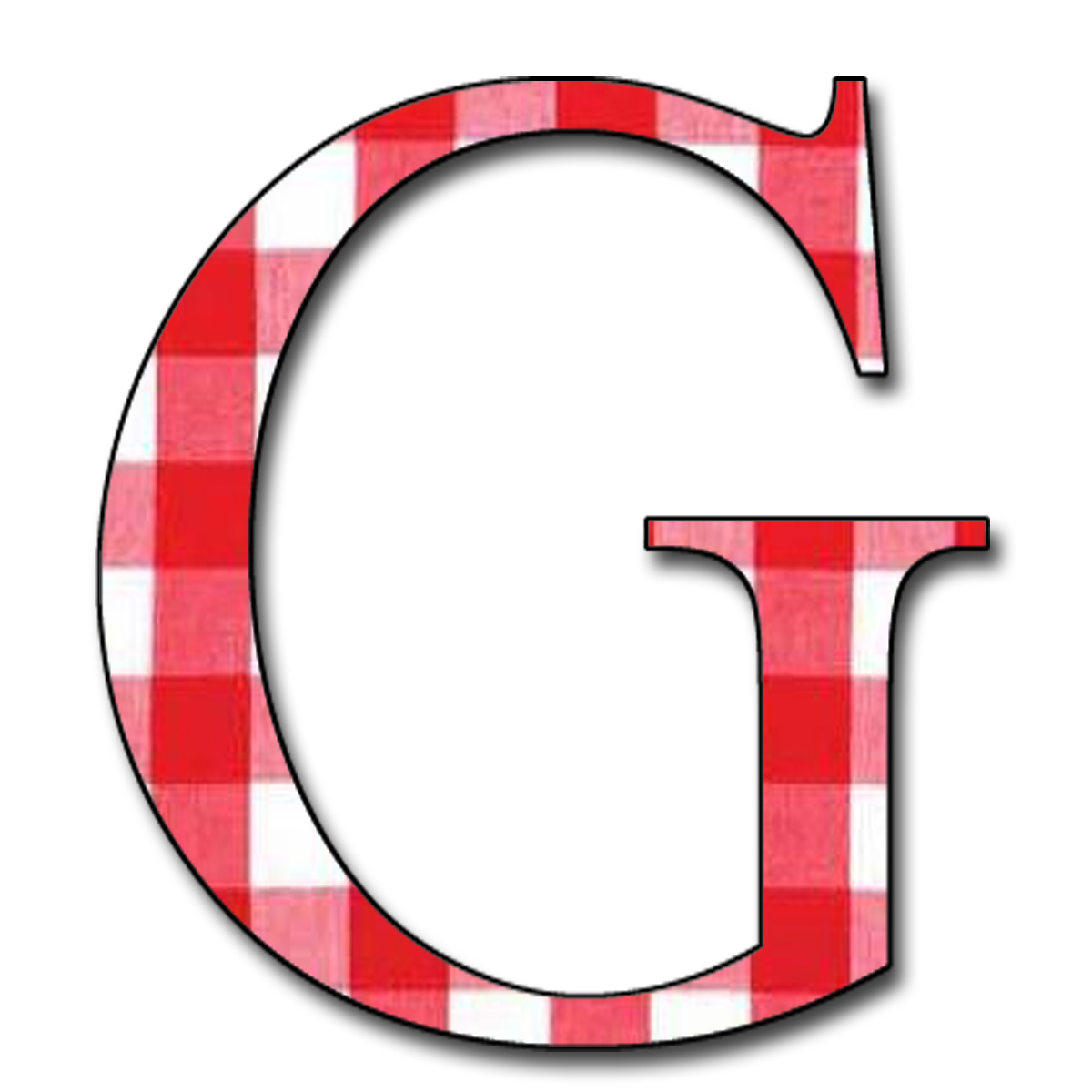 GRANNY ENCHANTED'S BLOG: "RED GINGHAM" Free Scrapbook Alphabet Letters ...