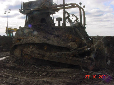 Industry Mayhem: Sunk Komatsu Dozer
