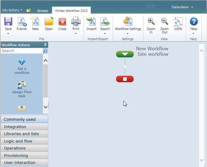 Workflow Actions are Empty in Nintex Workflow Designer - SharePoint Diary