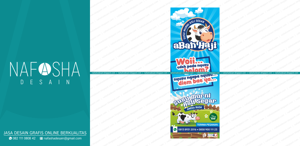 Contoh Desain Spanduk Banner Susu Murni - Desain Grafis Online