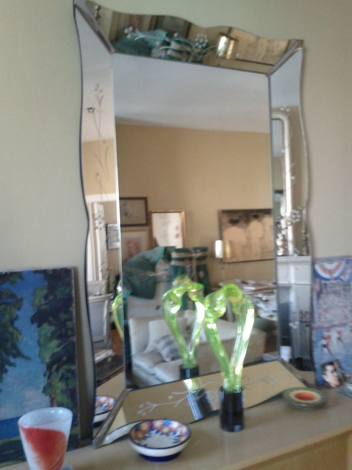 Era Antiques: Mid Century Hollywood Glam Venetian Style Mirror