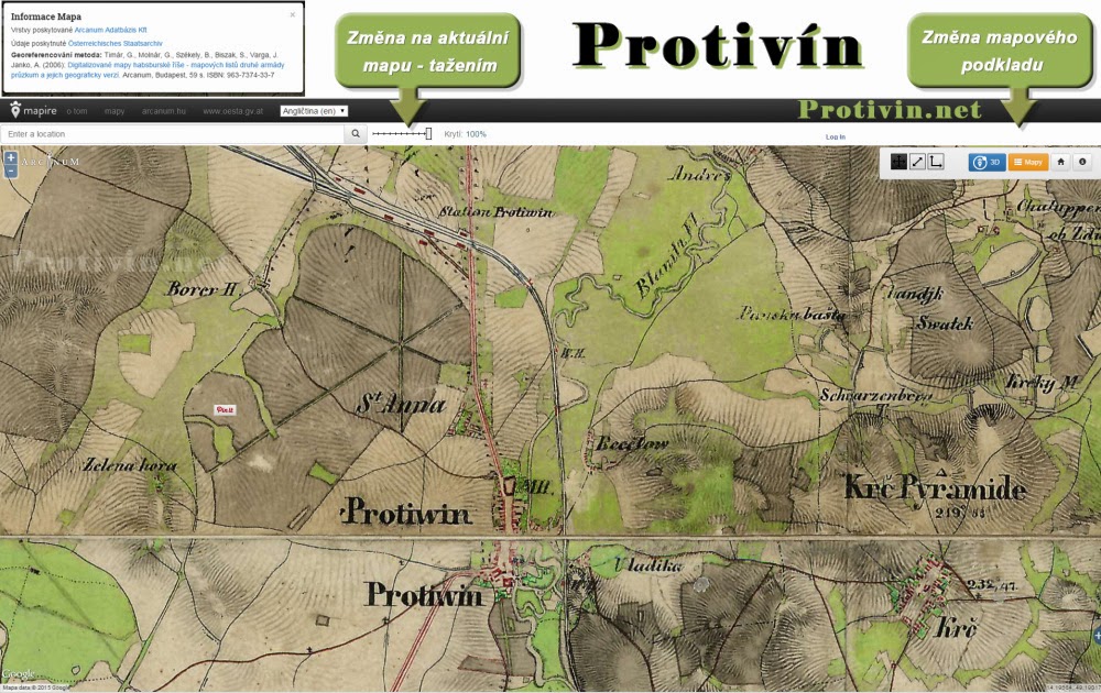 Protivín.net: Protivín na staré mapě
