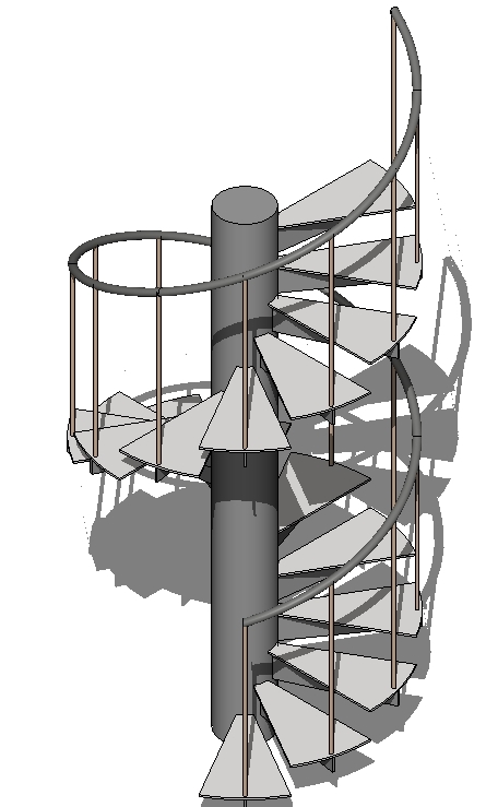 Revit Models: Steel Spiral Staircase