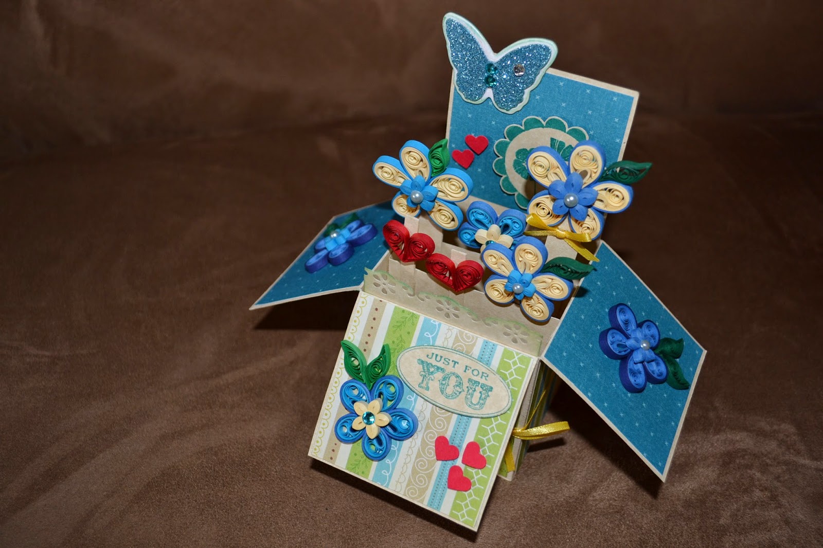 Quilling Ideas: 3D Box Pop Up card