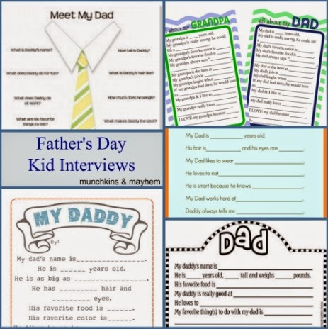 Father's Day Kid's Interview Card | Munchkins and Mayhem