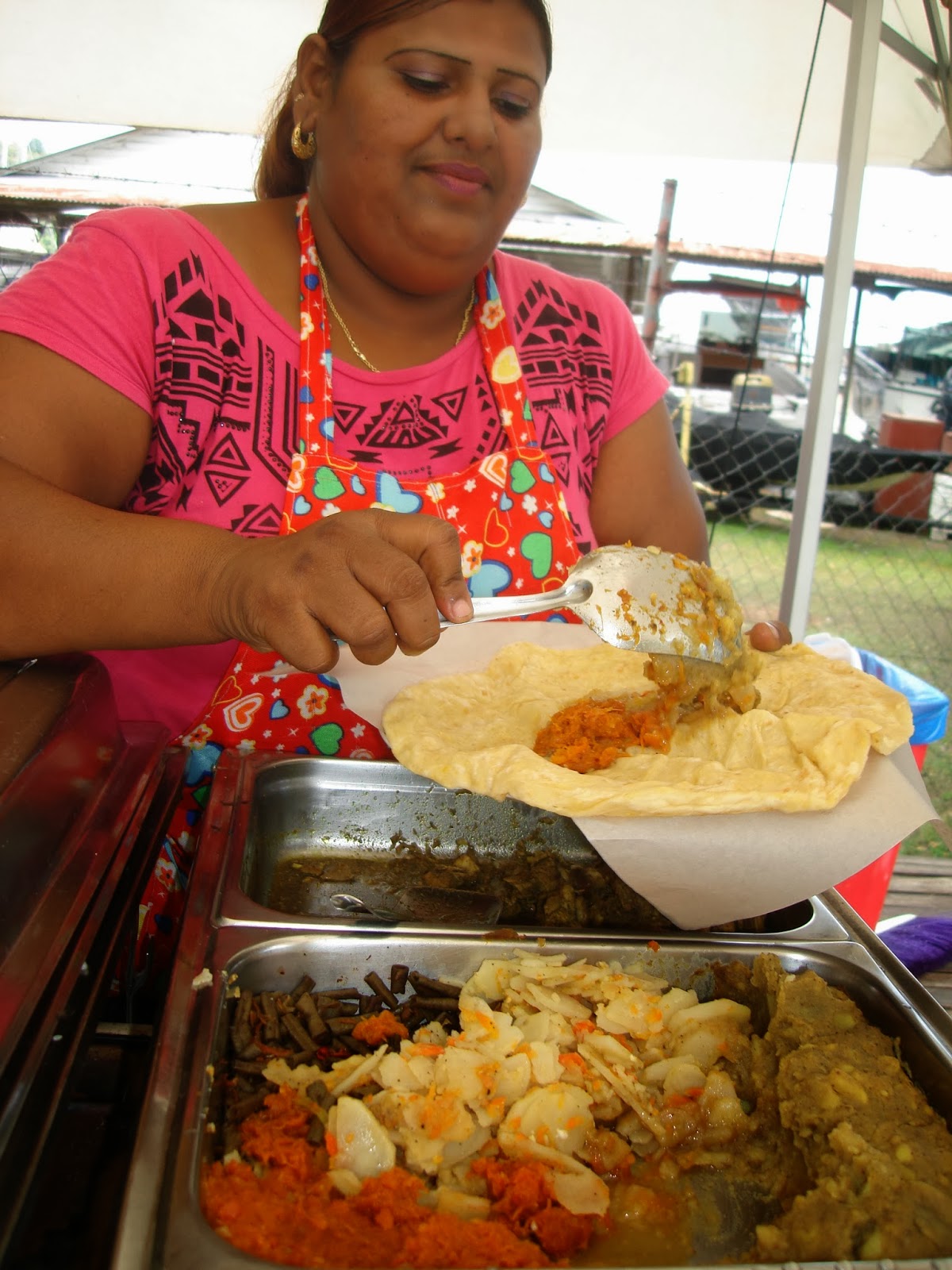 Flying Across the Seas: Sebrina's Hot Roti Stand