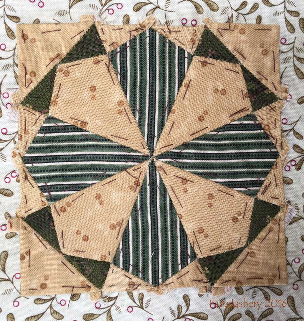 Fabadashery: Dear Jane Quilt - Block F2 Kaleidoscope