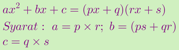 Pemfaktoran - Belajar Matematika Online
