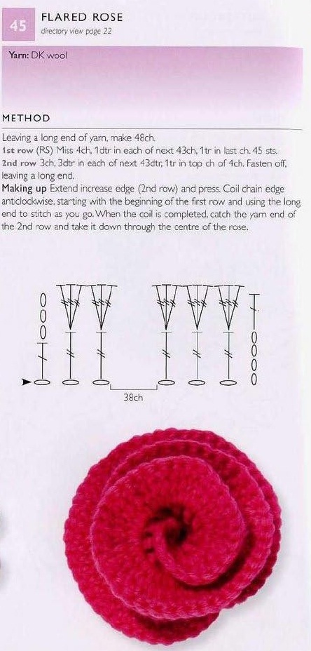 Patron rosa a crochet - Imagui