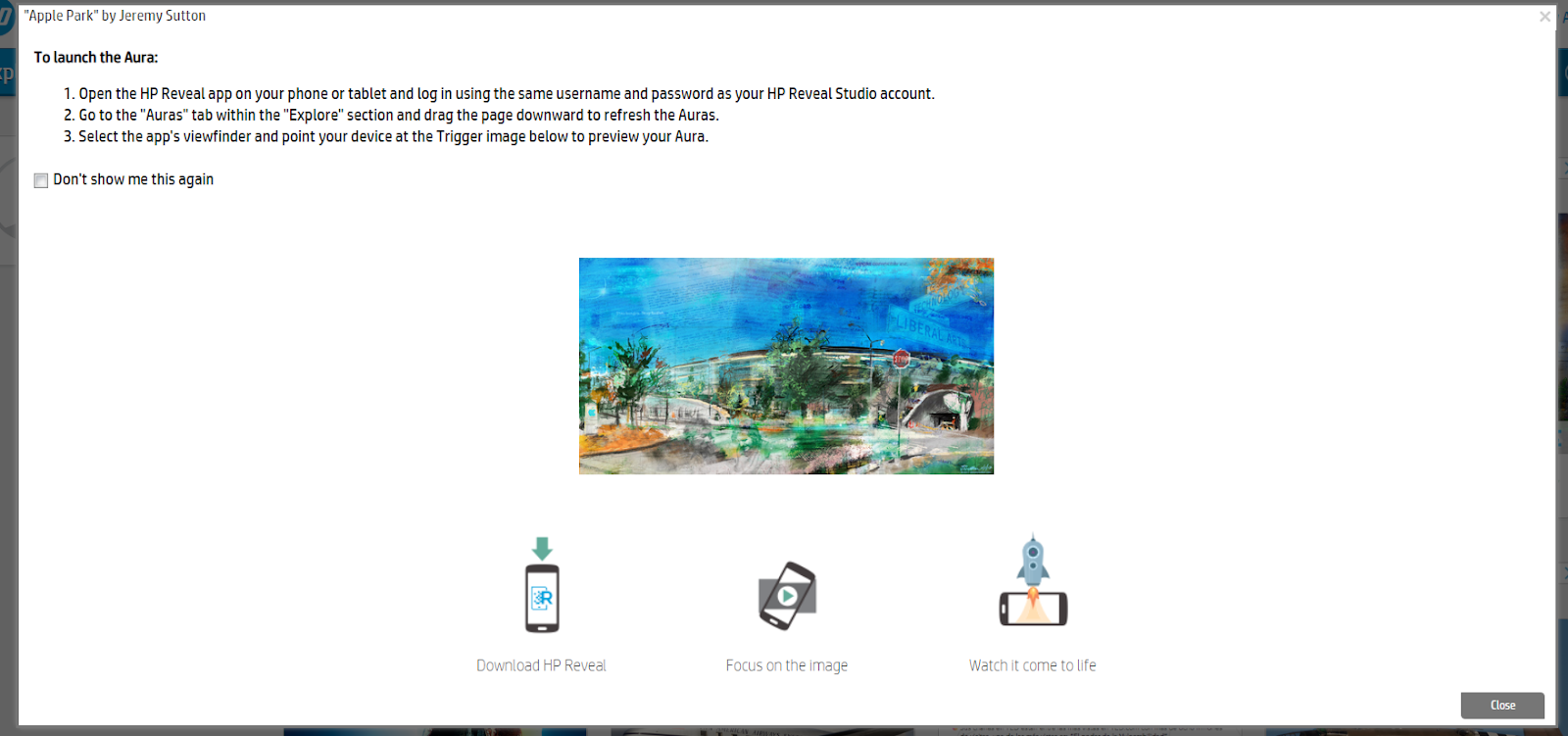 Augmented Reality - HP Reveal App