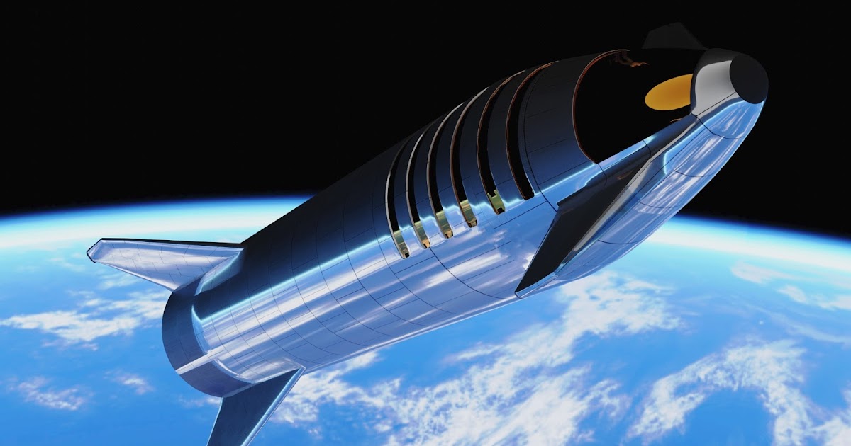 SpaceX Stainless Steel Starship reaching orbit | human Mars