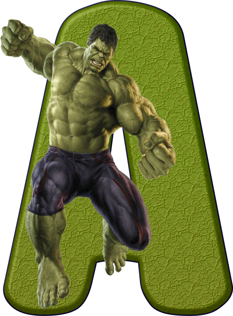 Alfabeto Decorativo: Alfabeto - Hulk 1 - PNG - Letras - Maiúsculas ...