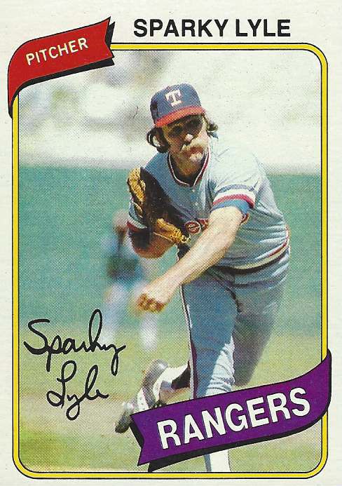 Texas Rangers Cards: 1980 Topps - Sparky Lyle.
