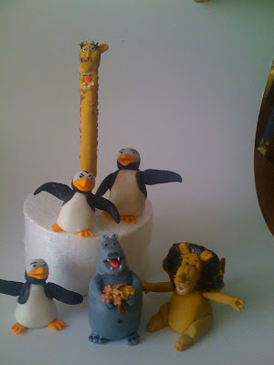 Madagascar cartoon characters (fondant)