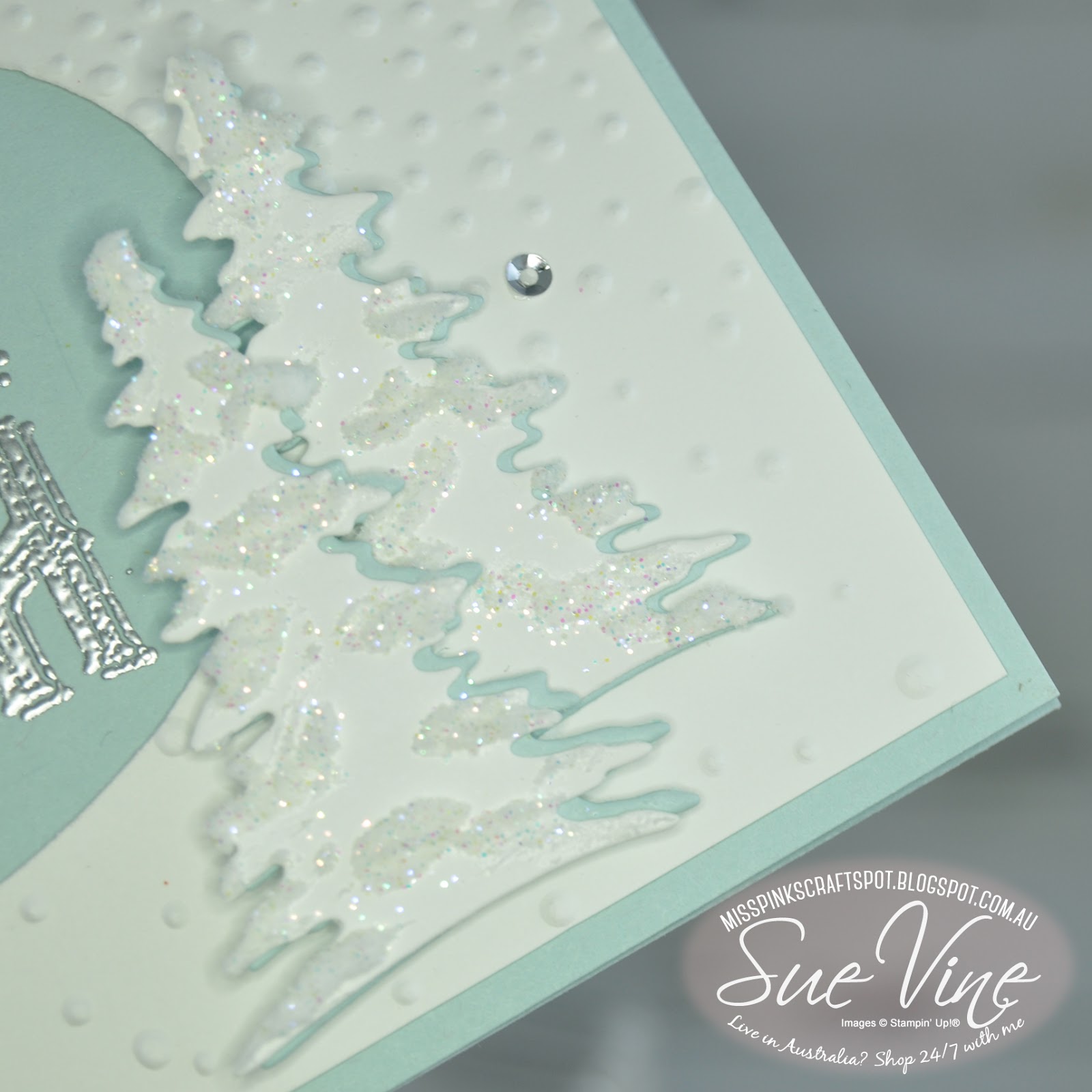 Embossing Paste Trees for Carols of Christmas