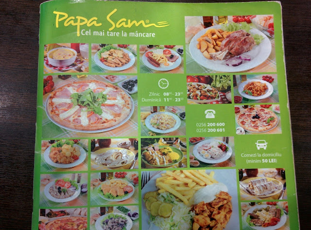 Meniu Restaurant Papa Sam Timisoara