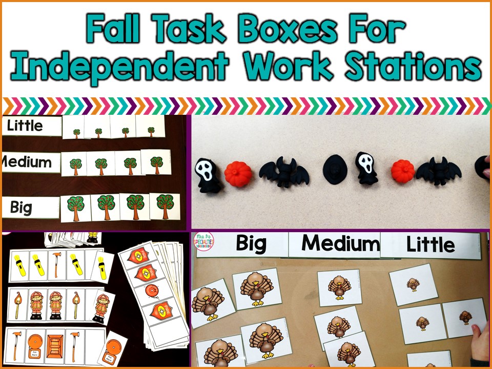 Fall Task Boxes For Independent Work Stations · Mrs. P's Specialties