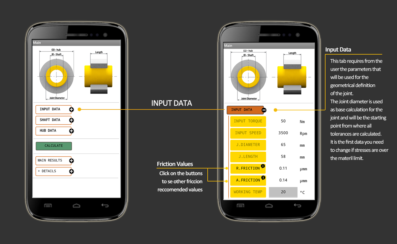 DAV. Trocoide. Mechanical Design Apps: Shaft - Hub Press Fit Calculator