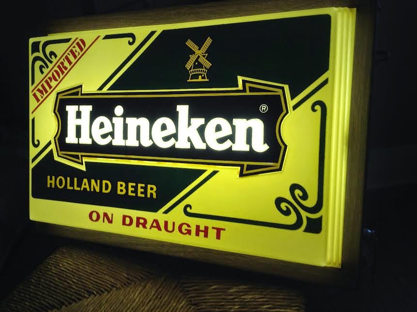 Johnny Boys Finds: Vintage 1970's Heineken Bar Sign