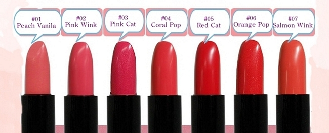 TONYMOLY CatChu Wink Lipstick 07 Salmon Pink - Mayu Kurumi Blog
