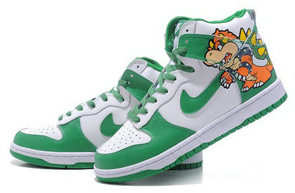 Nike SB Dunk Cartoon Shoes : Super Mario King Koopa Nike Dunks Bowser ...