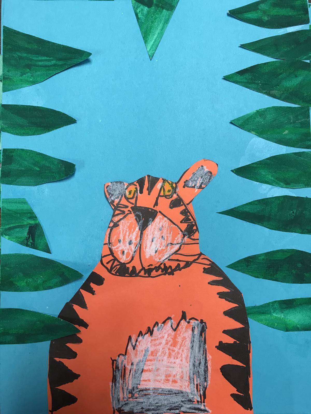 Elements of the Art Room: Kindergarten Tiger Collage