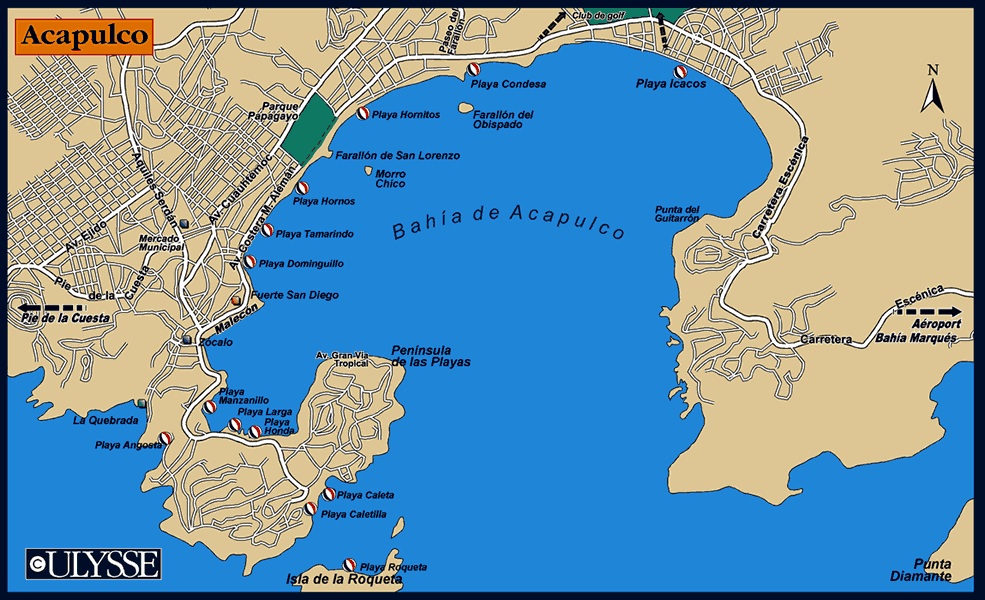 Promociones Acapulco: Localización de Las Playas de Acapulco