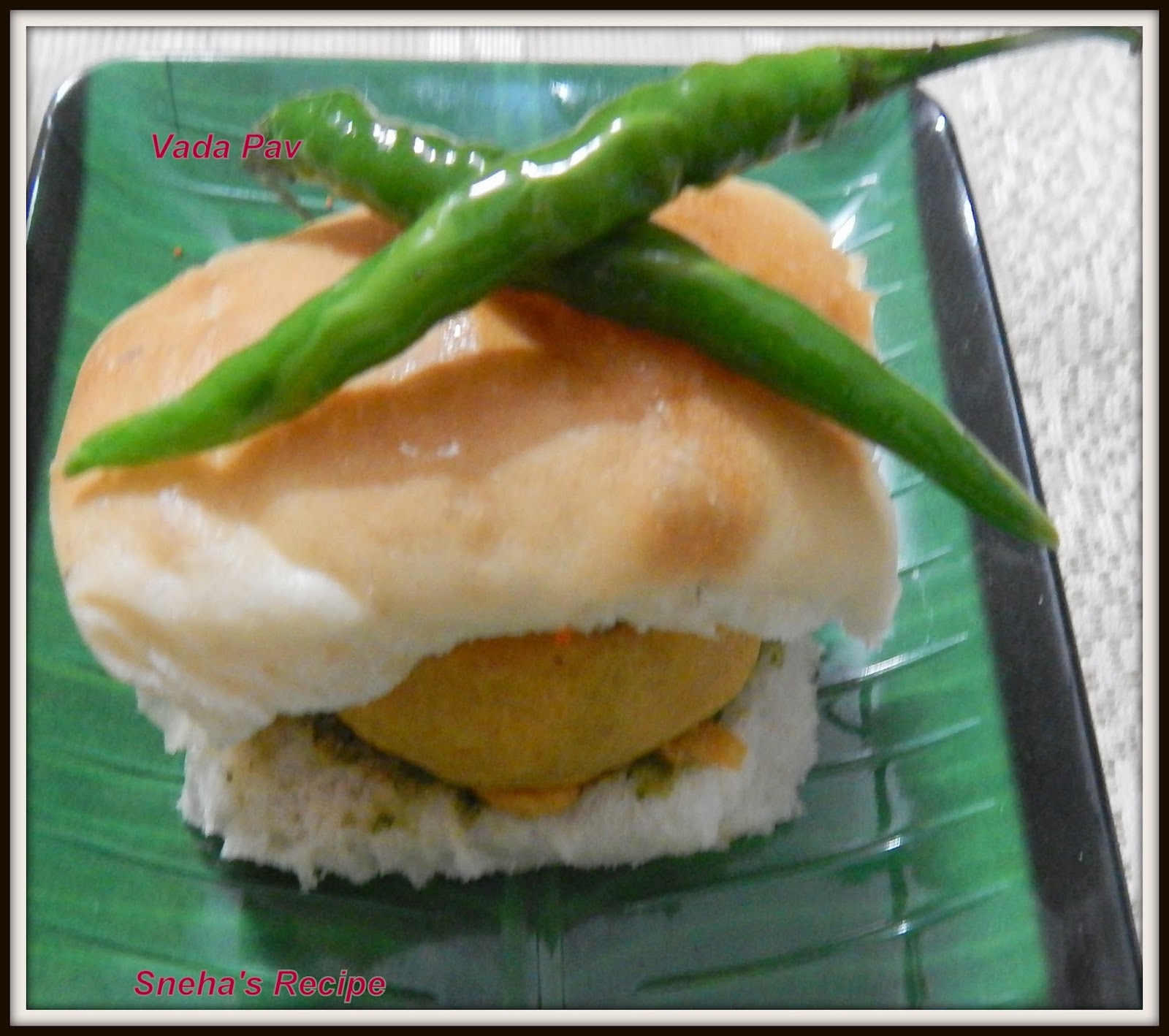 Vada Pav (Mumbai Style) - Street food - Sneha's Recipe