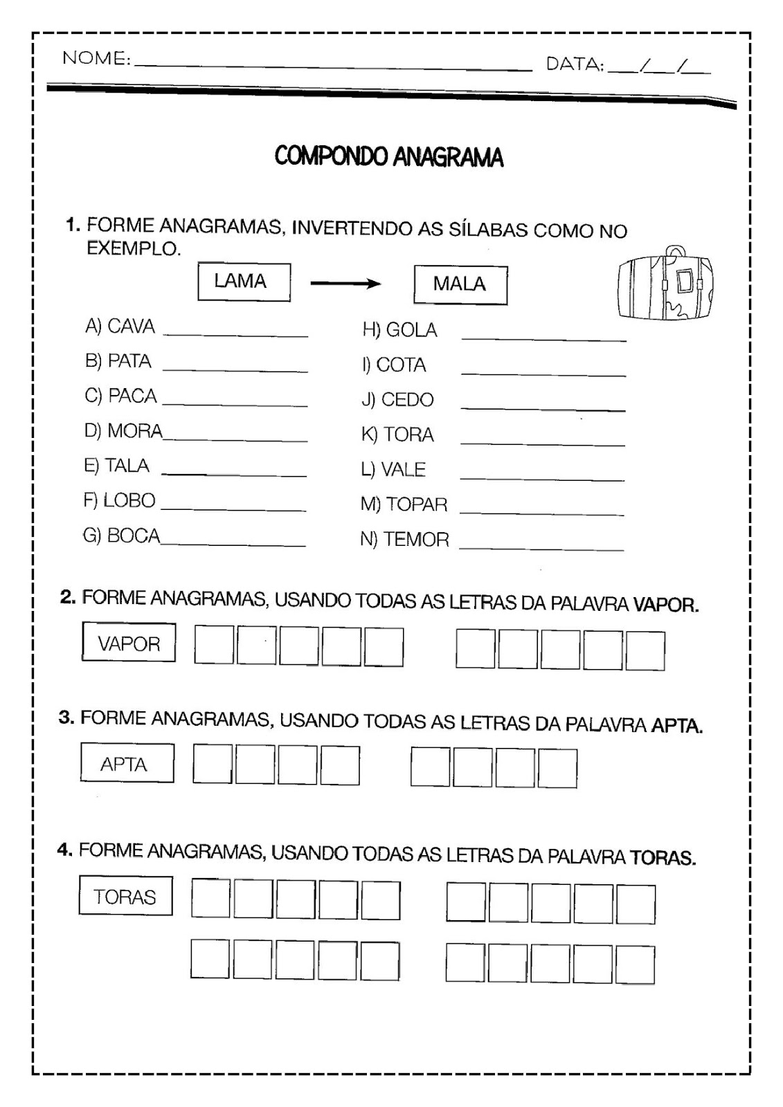 Repassando Anagrama e palíndromo