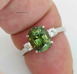Engagement Ring : Demantoid Garnet Engagement Ring 20