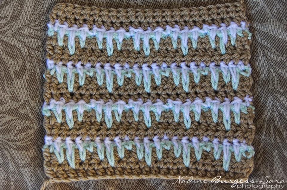 MandaLynn's Crochet Treasures : Layered Spike Stitch Square