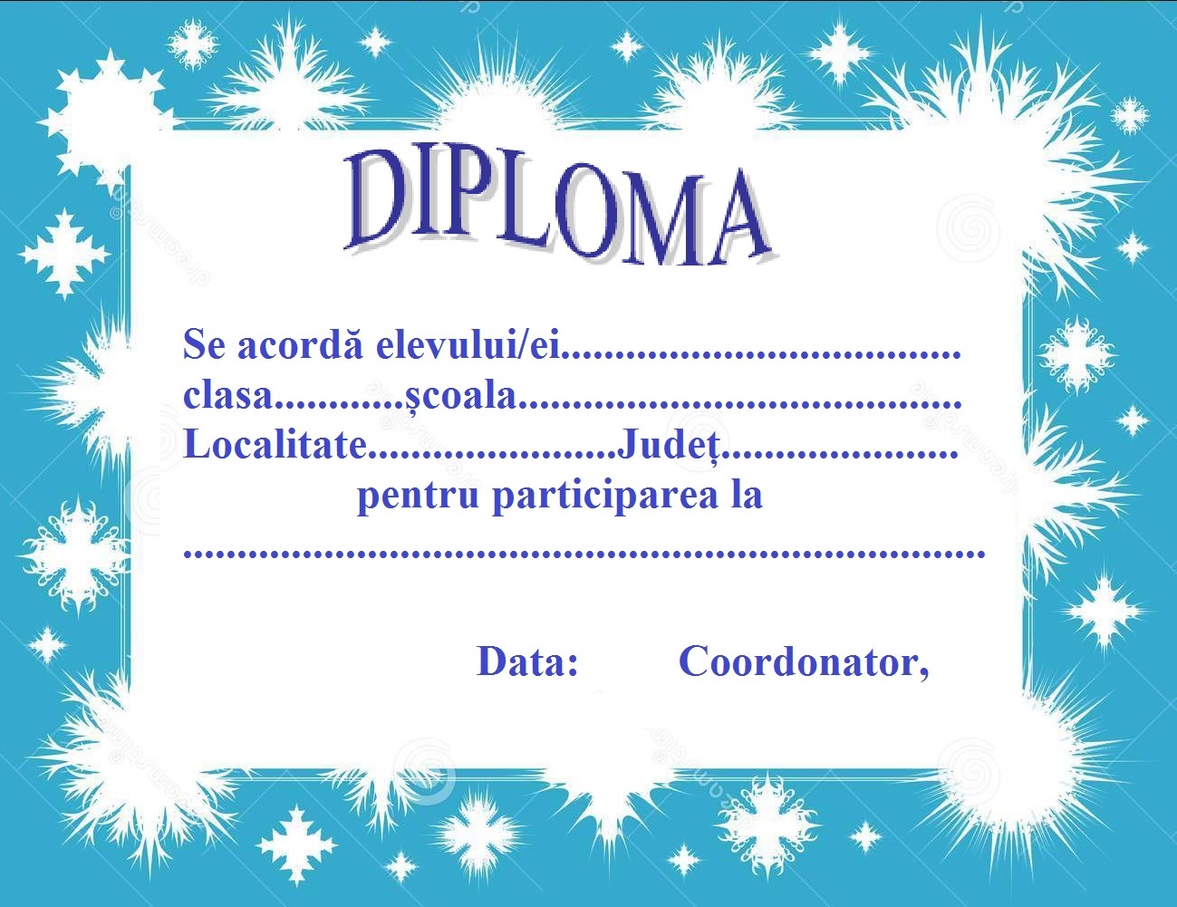 Lumea lui Scolarel...: Diplome de iarnă
