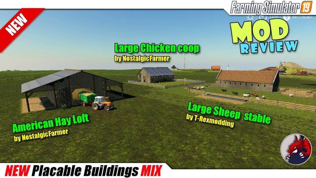 FS19 American Hay Loft v1.1 - FS 19 & 22 USA Mods Collection