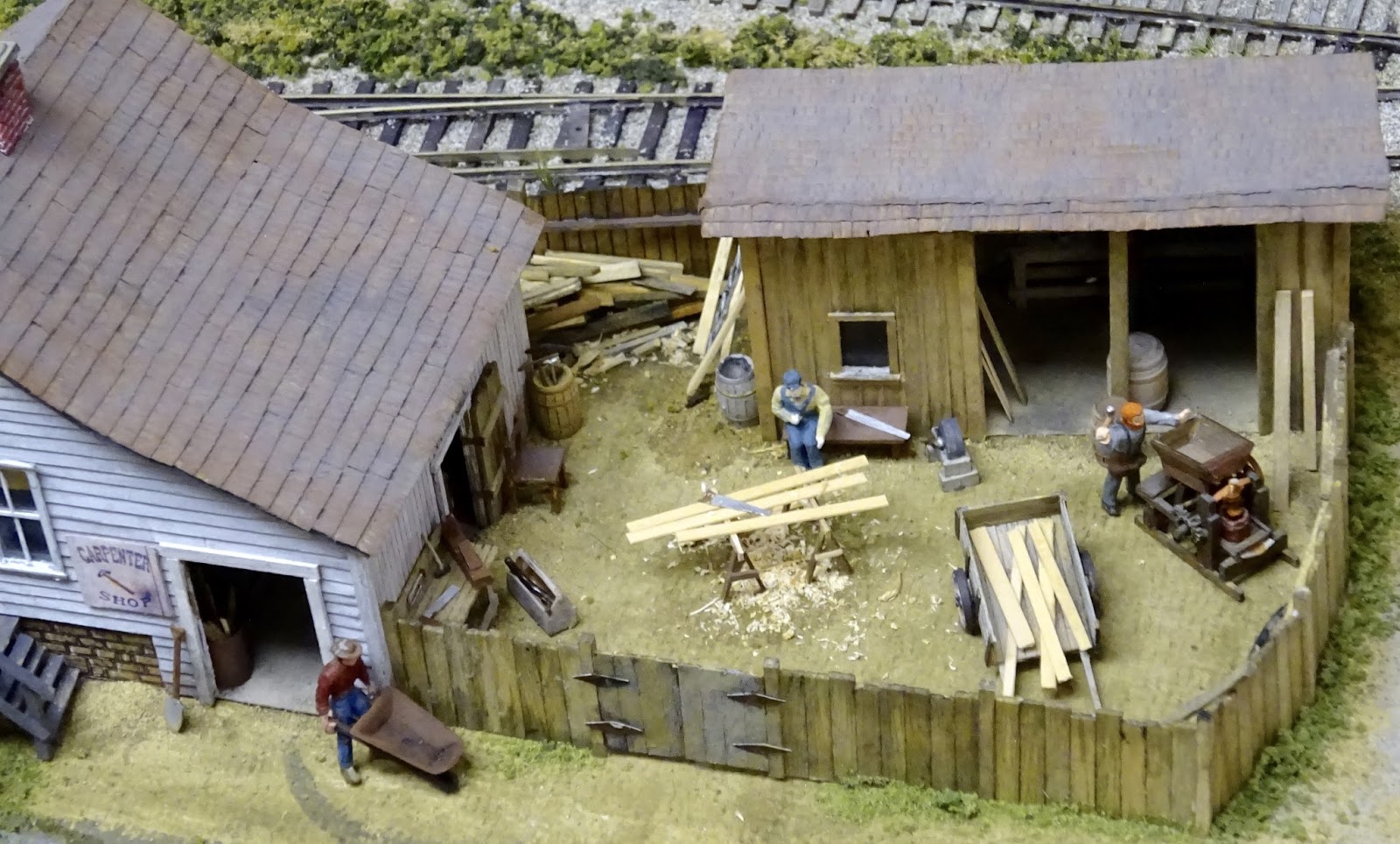Model Railroad Minutiae: Carpenter shop completion