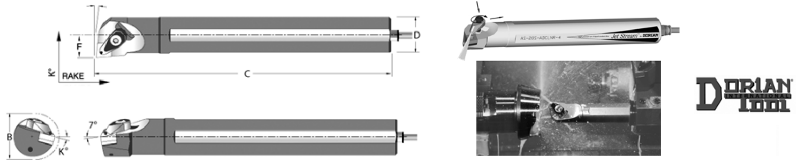 exacttooling: DORIAN Coolant Thru Boring Bars & OD Toolholders