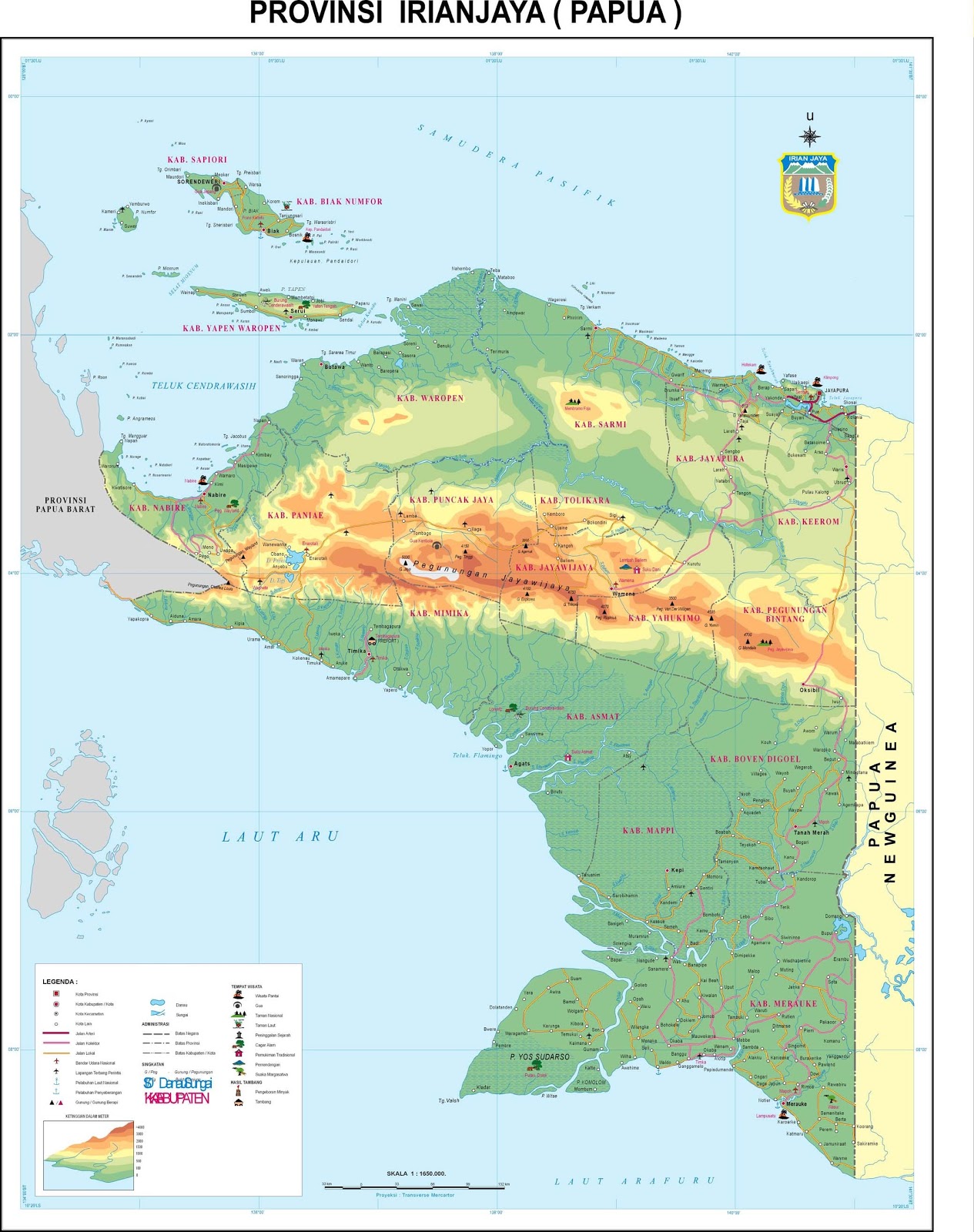 AMAZING INDONESIA: PAPUA PROVINCE MAP
