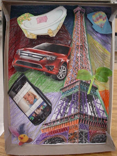 Mrs. Knight's Smartest Artists: Surreal Settings: 4th grade collage