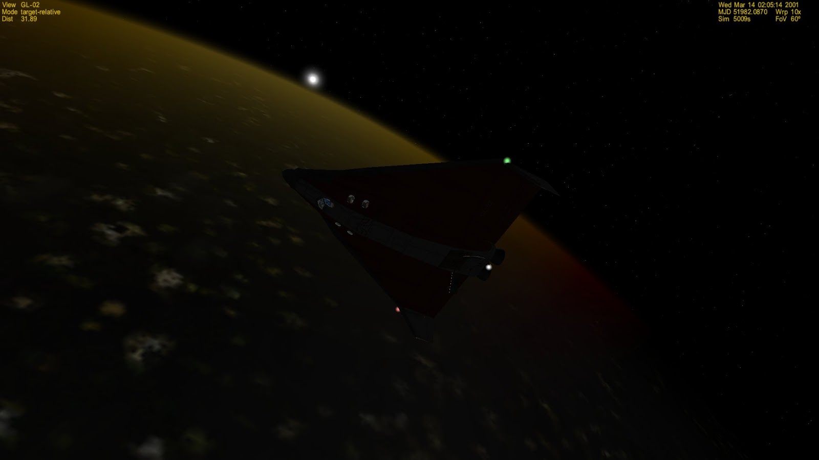 RangerX3X: Orbiter Space Flight Simulator Delta Glider Test Flight