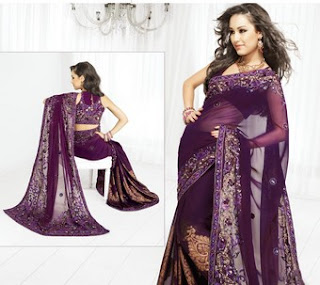Dark Purple Saree | Jewellery / Fashion / Gifts