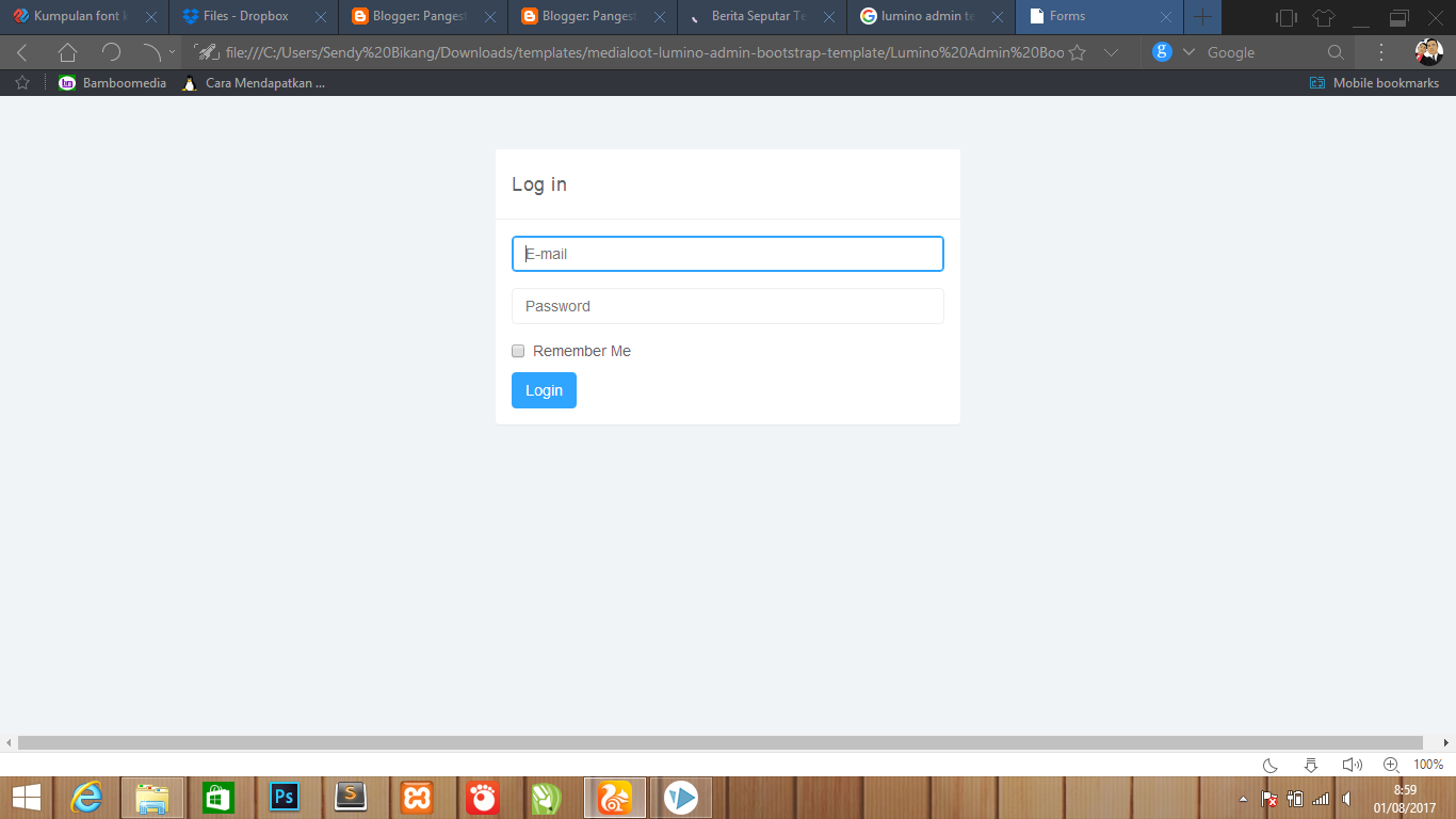 Lumino Admin - Admin Template Bootstrap - Pangestu Design
