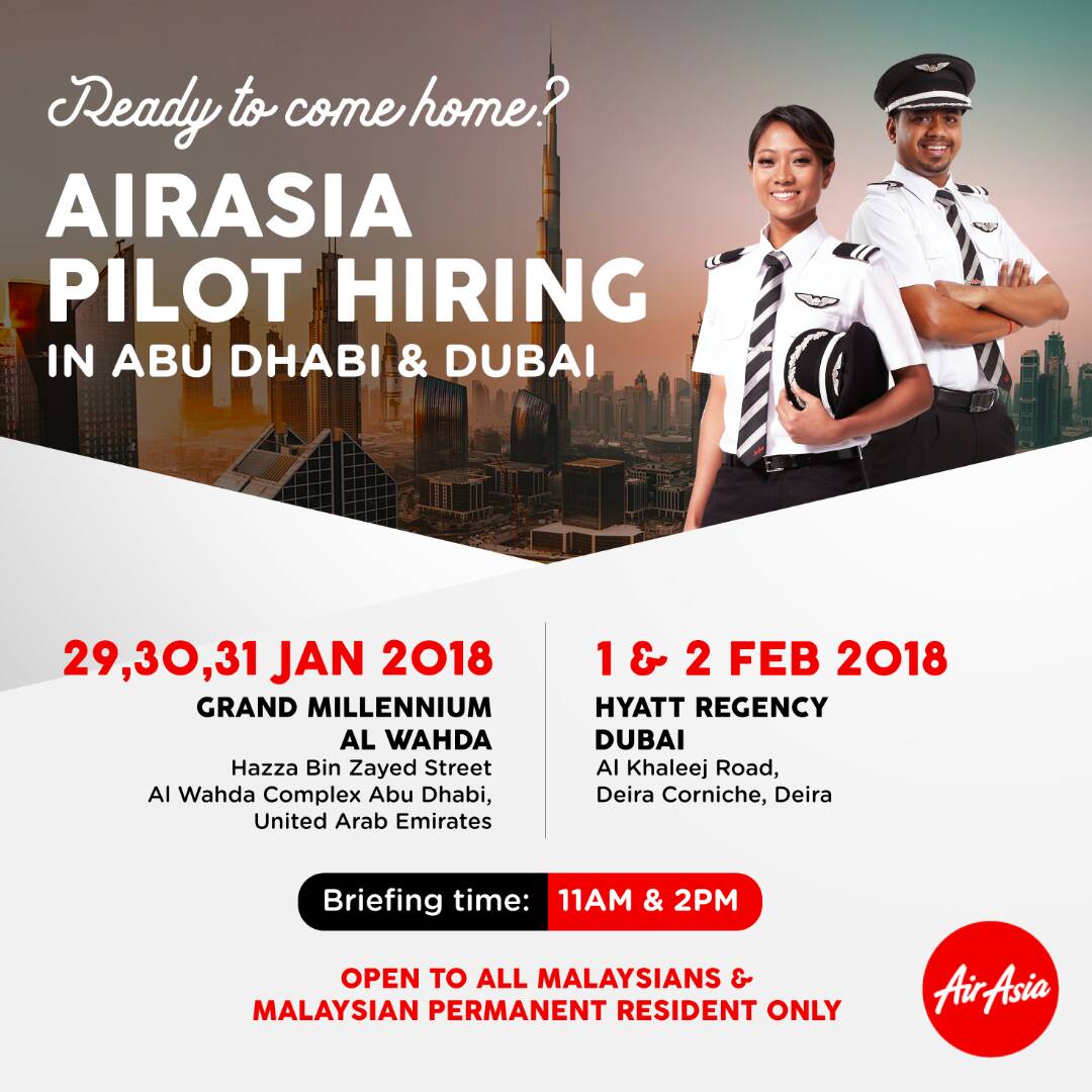 Fly Gosh: Air Asia Pilot Recruitment - Walk in interview ( Dubai and ...