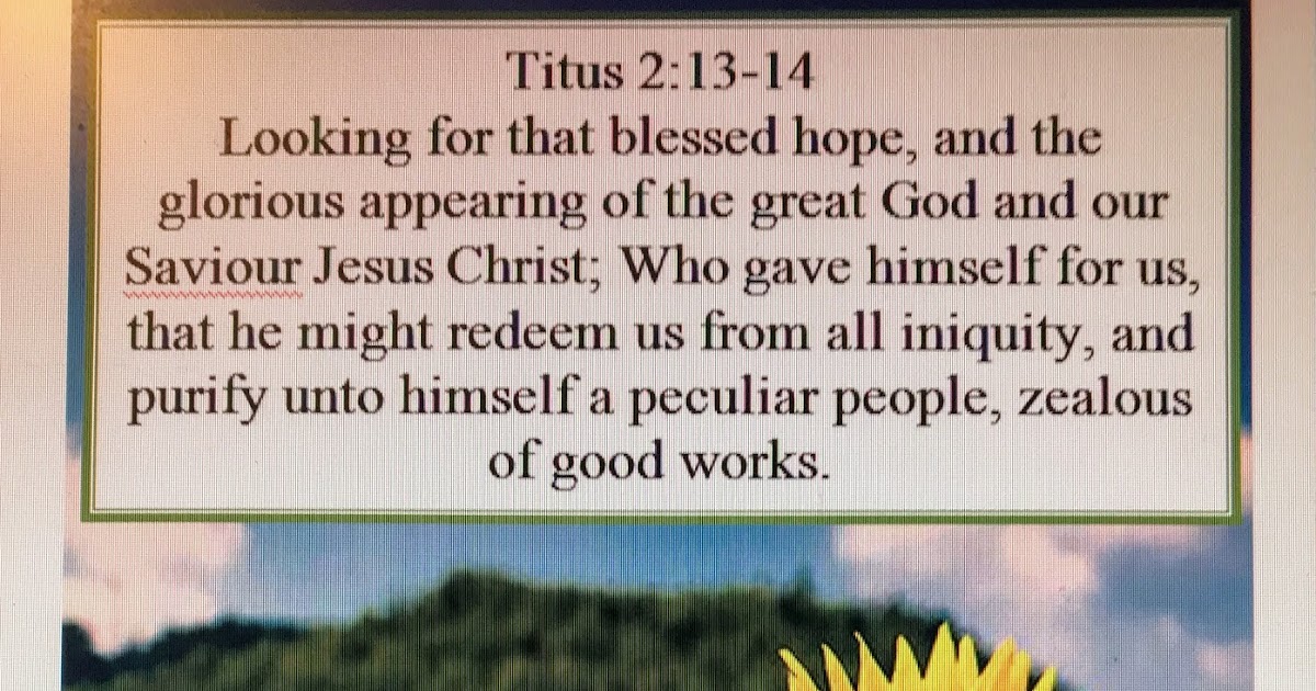 Titus 2:13-14