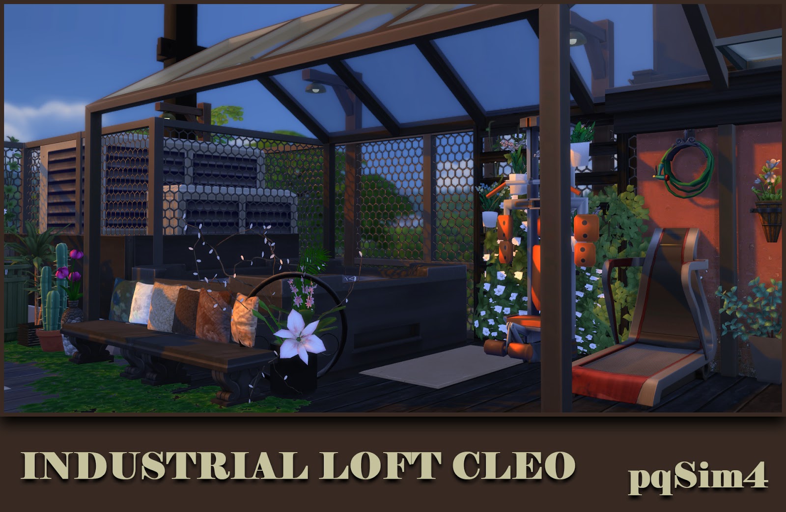 Industrial Loft "Cleo". Sims 4 Custom Content.