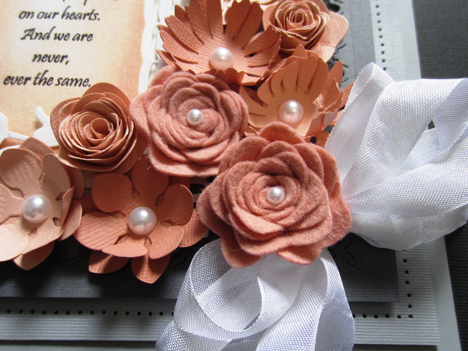 PartiCraft (Participate In Craft): Grey and Peach Floral