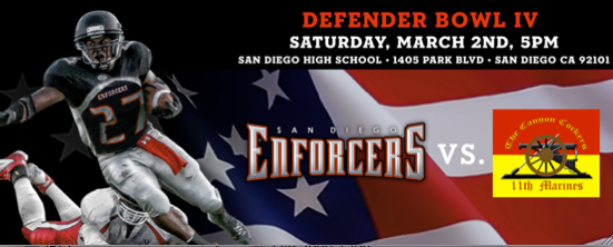 San Diego Football Network: Defender Bowl IV: Enforcers vs. USMC