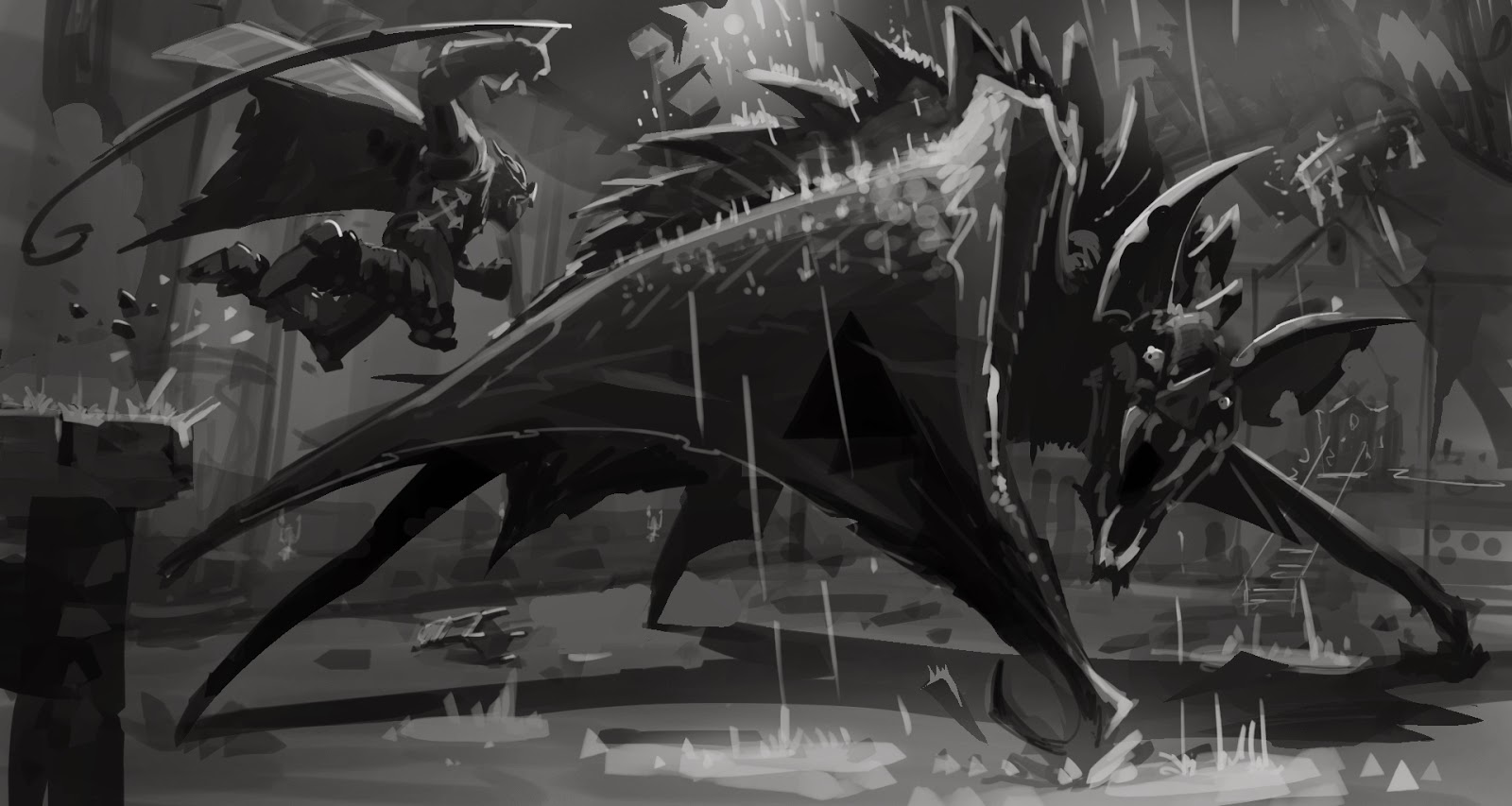 Alex Gonzales art work: Daily Sketch 17 Castlevania --Bat Boss level1