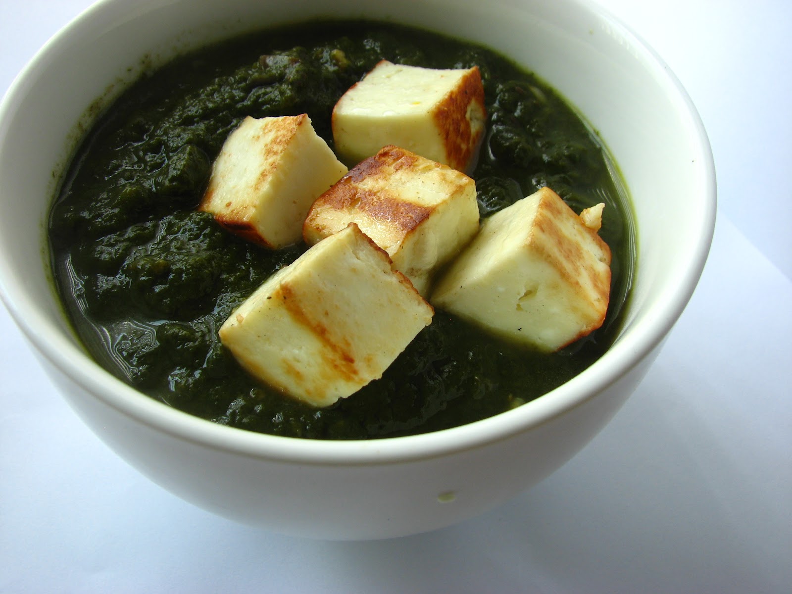 Malabar Spices...: Palak Paneer/ Cottage Cheese in Spinach Sauce
