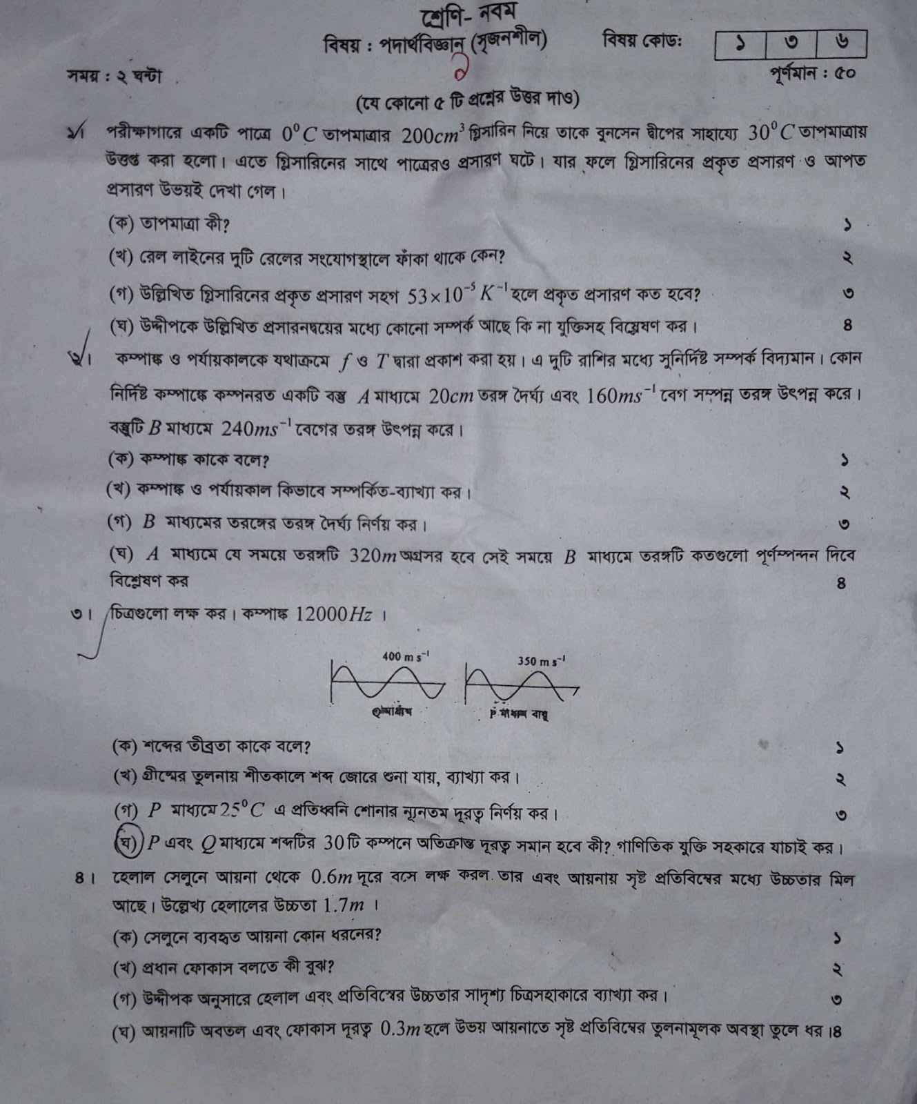 Ssc Physics Suggestion 2024 With Question Paper