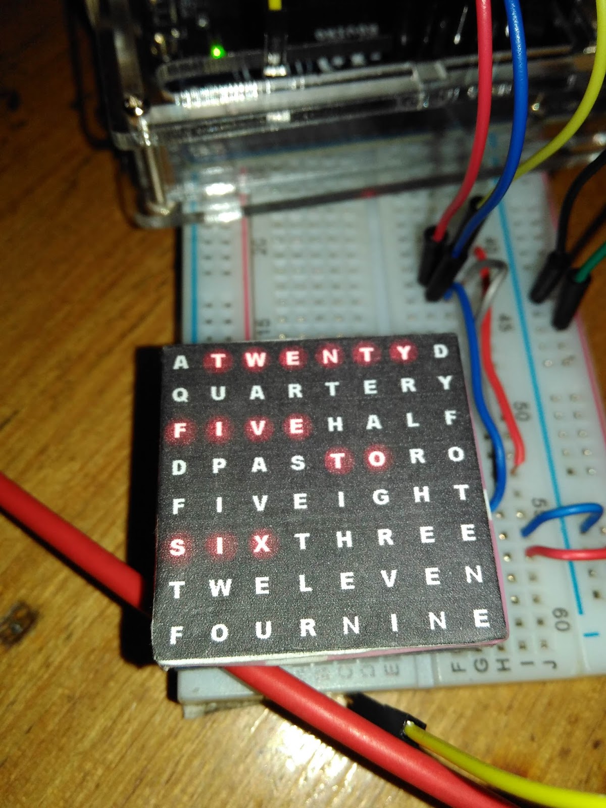 --TOLETUREN SERVICE--: MINI WORDCLOCK ARDUINO