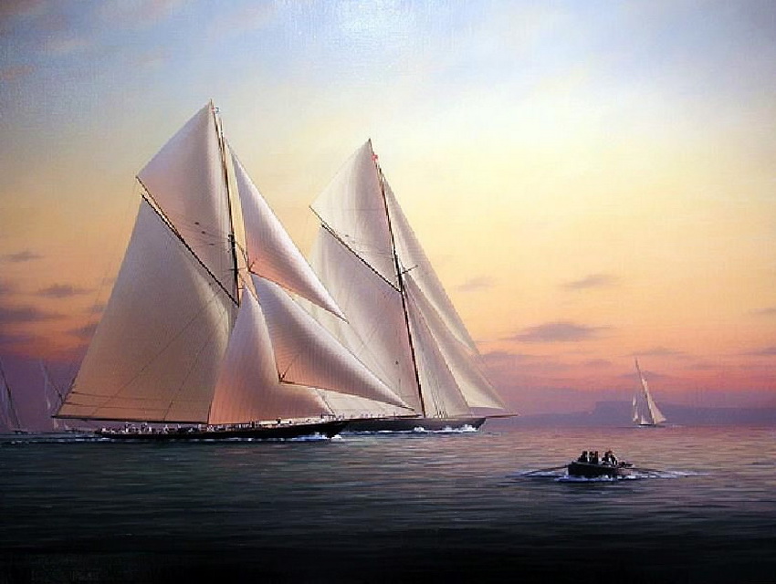 Коллекция картинок: Парусники художника Tim Thompson